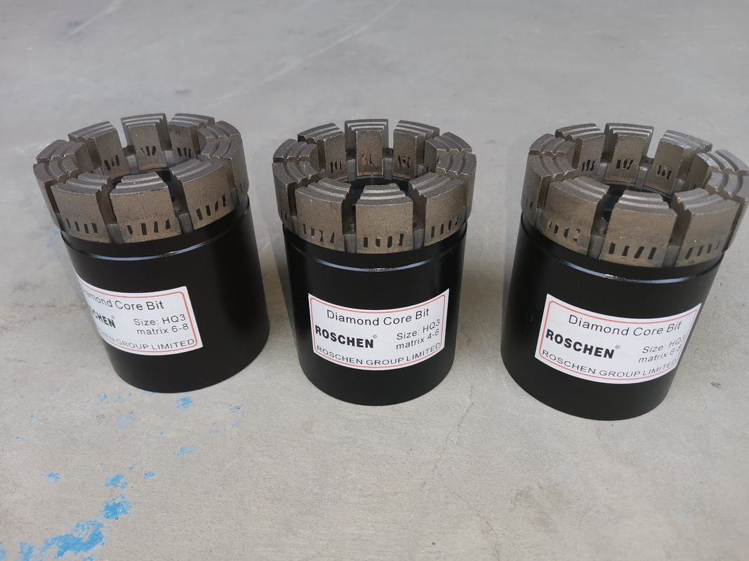 HQ Impregnated Diamond Core Drill Bits Drilling Depth 1000 Meters And ...