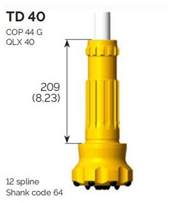 Epiroc COP 44 Gold DTH Hammer for Iron Ore Drilling