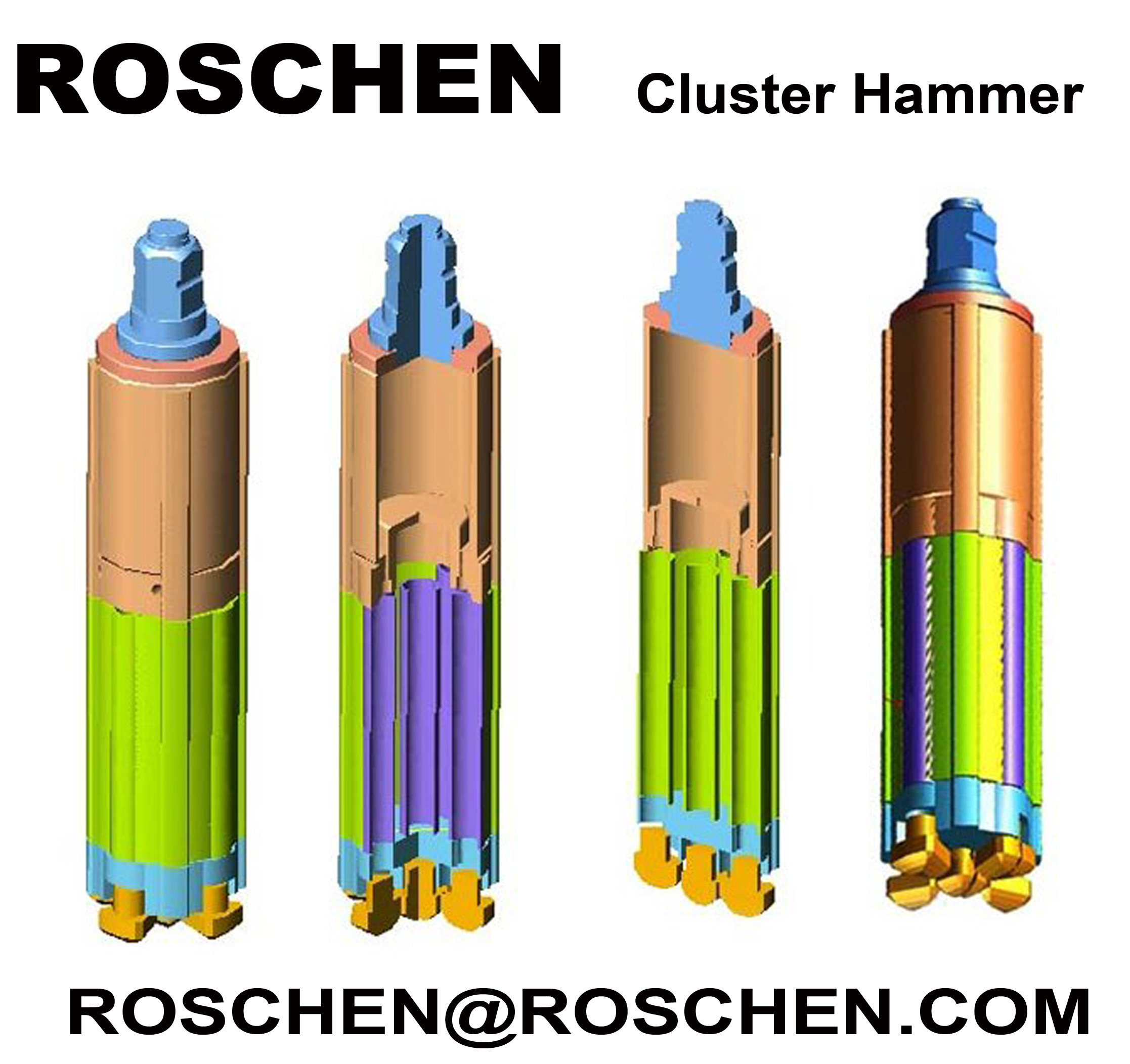 Jumbo Hammer Utility Power Pole Cluster Drill For Creates Electric Pole ...